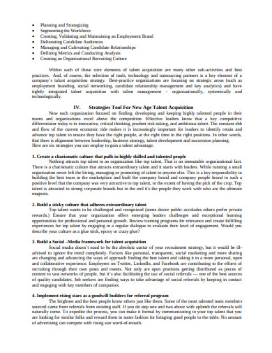 10+ Talent Acquisition Strategy Templates in PDF | DOC