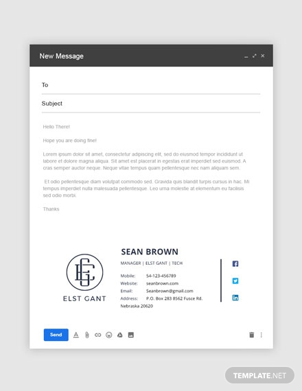 9+ Project Manager Email Signature Templates in HTML | PSD