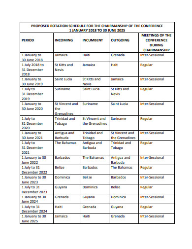 10+ Schedule Rotation Templates in PDF | DOC