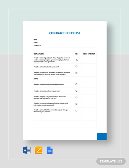 40+ Word Checklist Templates