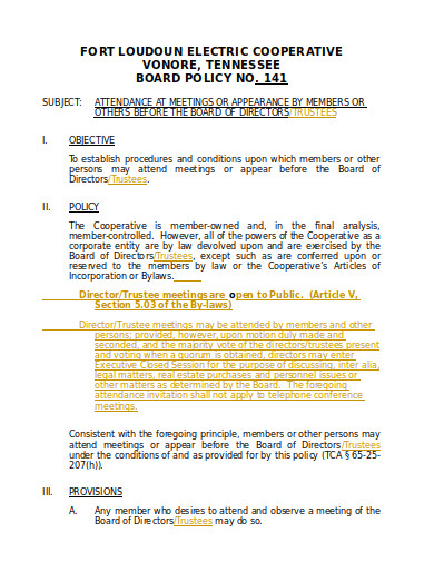 10+ Cooperative Policy Templates in PDF | DOC