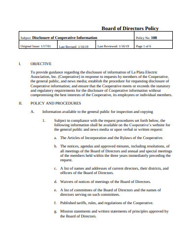 10+ Cooperative Policy Templates in PDF | DOC