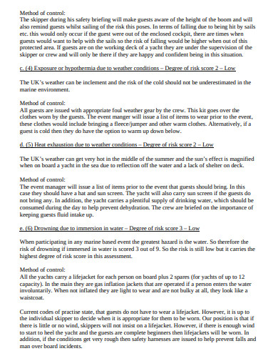 8+ Hospitality Risk Assessment Templates in PDF | Word