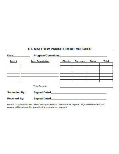 10+ Credit Voucher Templates in PDF | DOC