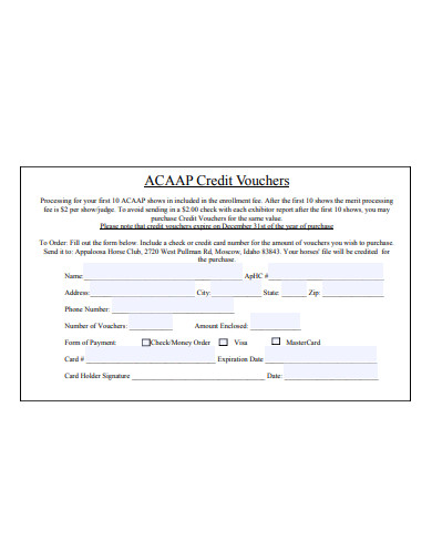 10+ Credit Voucher Templates in PDF | DOC