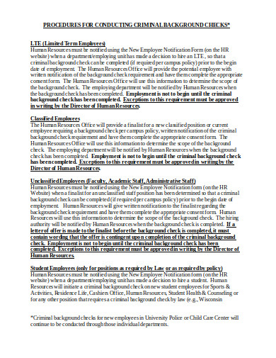 10+ Background Check Policy and Procedure Templates in PDF | DOC