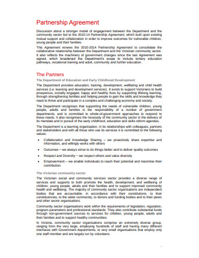11+ Educational Partnership Agreement Templates in PDF | DOC