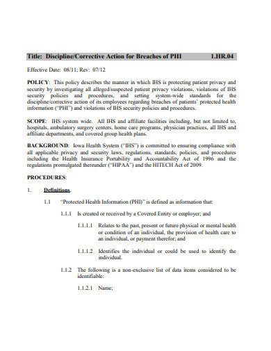 7+ Discipline Action Plan Templates in PDF | DOC