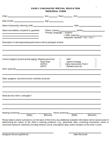 9+ Special Education Form Templates in PDF | Word