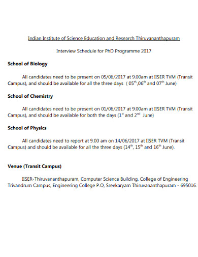 FREE 10+ Research Interview Schedule Templates in PDF