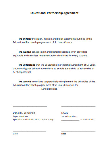 11+ Educational Partnership Agreement Templates in PDF | DOC
