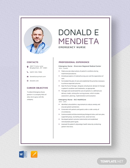 21+ Nurse Resume Templates - PDF, DOC