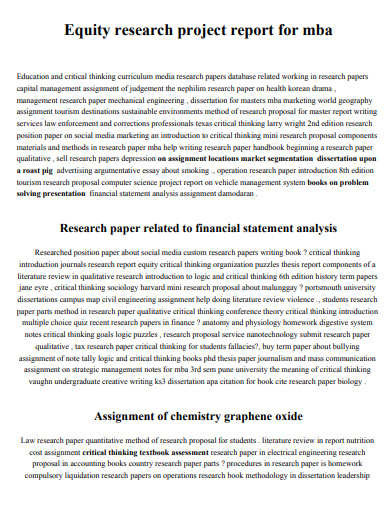 FREE 10+ Research Project Report Templates in PDF | Ms Word