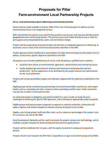 11+ Project Partnership Proposal Templates in PDF | Doc