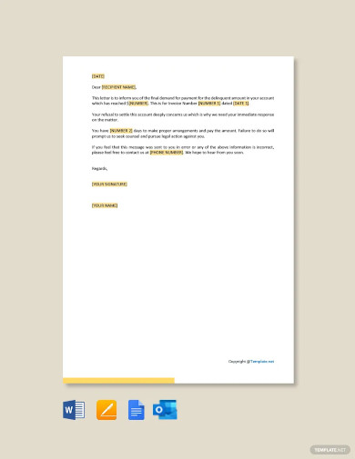 Pending Payment Letter 18 Free Word PDF Documents Download