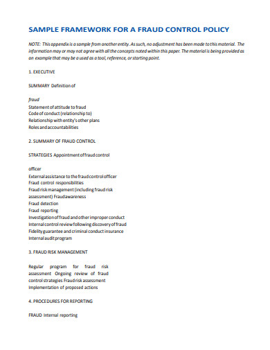 10+ Fraud Policy Templates in PDF | DOC