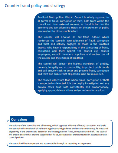10+ Fraud Policy Templates in PDF | DOC
