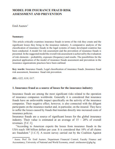 10+ Fraud Risk Assessment Templates in PDF