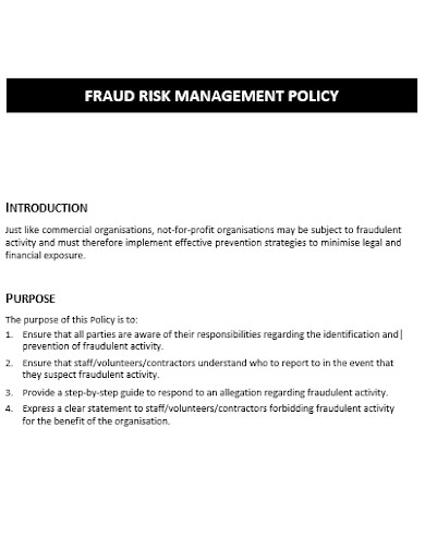 10+ Fraud Policy Templates in PDF | DOC