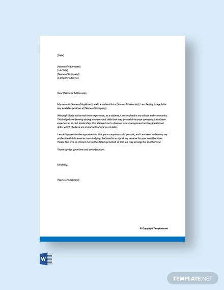 Get Application Letter Sample For Any Position Without Experience PNG 