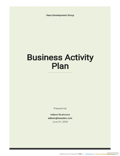 36+ Activity Plan - Sample, Example, Format