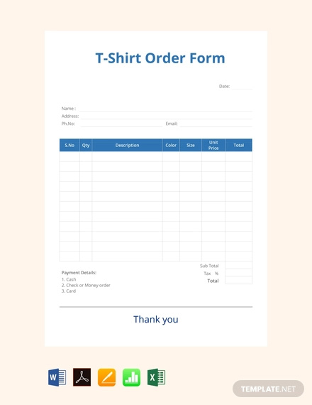 44+ Blank Order Form Templates - PDF, DOC, Excel
