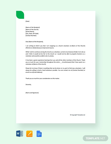 10+ Volunteer Resignation Letters - Free Sample, Example Format Download