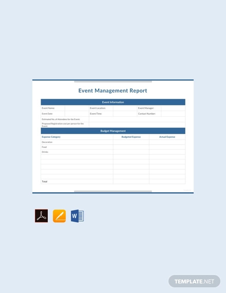 Free 19+ Event Report Templates - Word, PDF, Docs, Pages