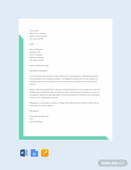 18+ Letter of Introduction Examples - PDF, DOC