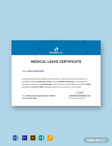 25+ Medical Certificate Templates for Leave - PDF, Docs, Word