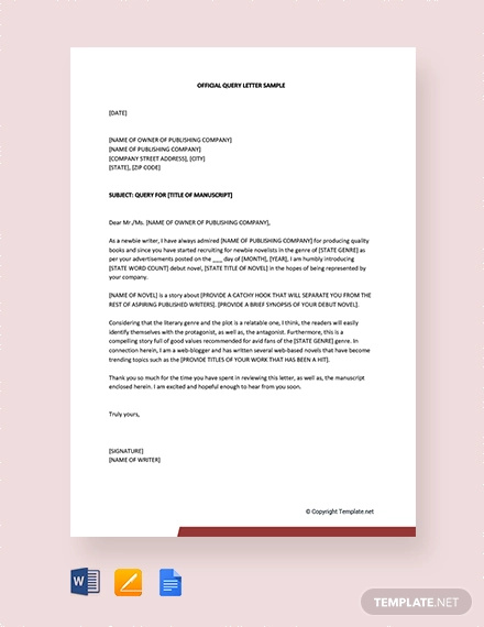 16+ Query Letter Templates