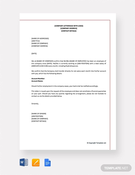 Salary Transfer Letter Template- 15+ Word, PDF Format Download!