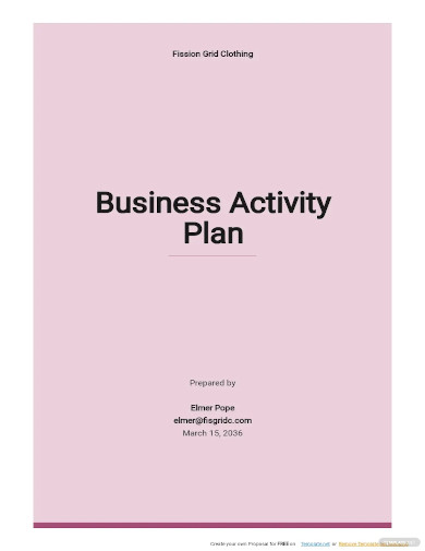 36+ Activity Plan - Sample, Example, Format