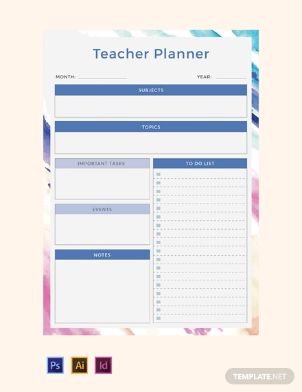 10+ Teacher Planner Templates in Google Docs | Google Sheets | Excel ...