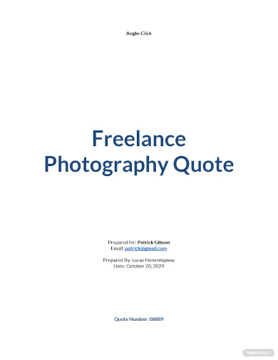 18+ Photography Quotation Formats - AI, PSD, Google docs, Apple pages