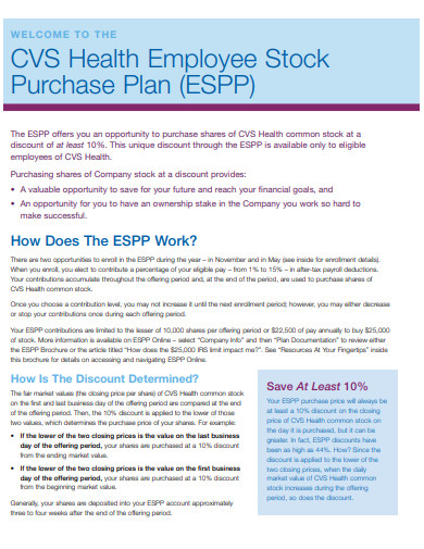 10+ Employee Stock Purchase Plan Templates in PDF | Word