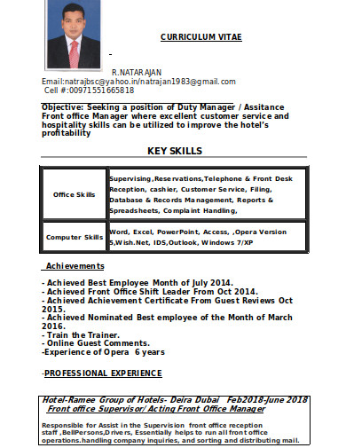 10+ Hospitality Management Resume Templates in PDF | DOC