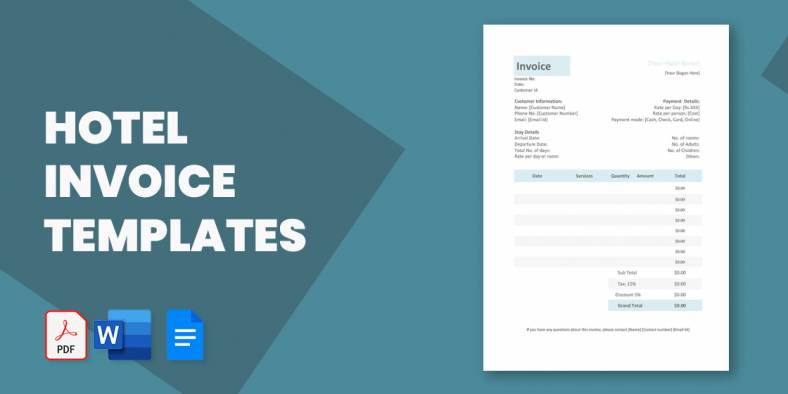 14+ Hotel Invoice Templates - Docs, PDF, Word