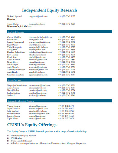 12+ Equity Research Report Templates in PDF | MS Word | XLS