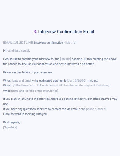 10 Interview Confirmation Email Templates In PDF