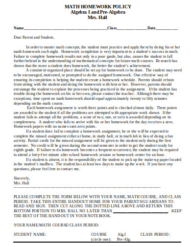 10+ Homework Policy Templates in PDF | DOC