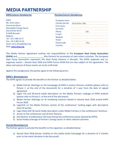 10+ Media Partnership Agreement Templates in PDF