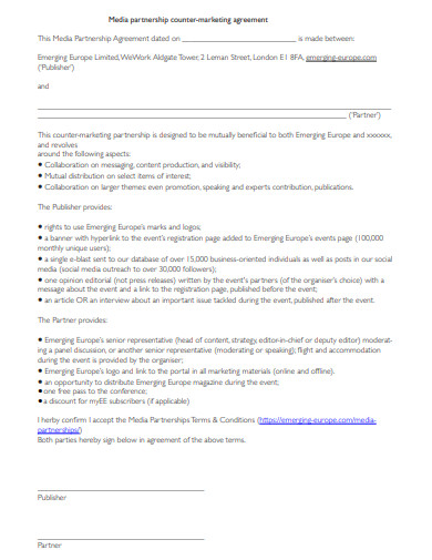 10+ Media Partnership Agreement Templates in PDF
