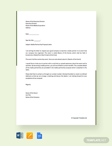 14+ Partnership Proposal Letter Templates in PDF | DOC | Pages