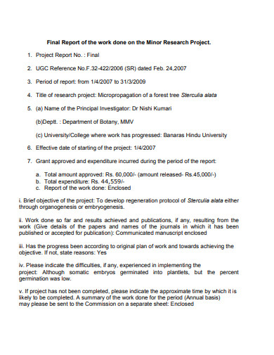 FREE 10+ Research Project Report Templates in PDF | Ms Word