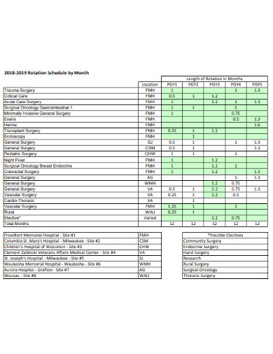 10+ Schedule Rotation Templates in PDF | DOC