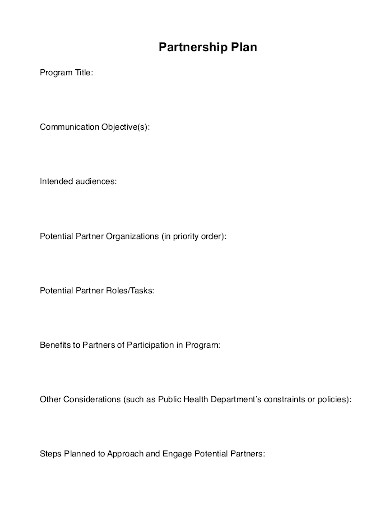 10+ Partnership Planning Templates in PDF | Word