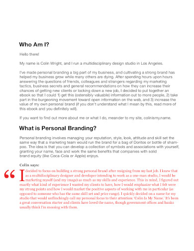 10+ Personal Branding Templates in PDF | AI | InDesign | Word | Pages ...