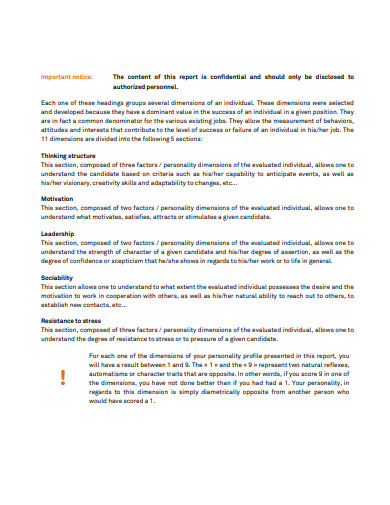8+ Psychometric Report Templates in PDF | DOC