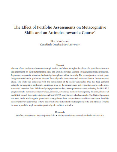 10+ Portfolio Assessment Templates in PDF | Word
